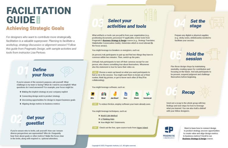 Facilitation Guide for Strategic Design Goals | Pragmatic Institute